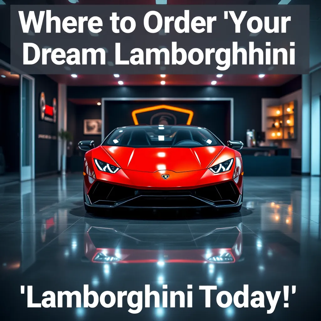 Where to Order Your Dream Lamborghini Today! - CoinBuzzNow