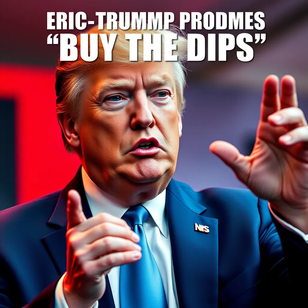 Eric Trump Promotes 'Buy the Dips' Investment Strategy - CoinBuzzNow