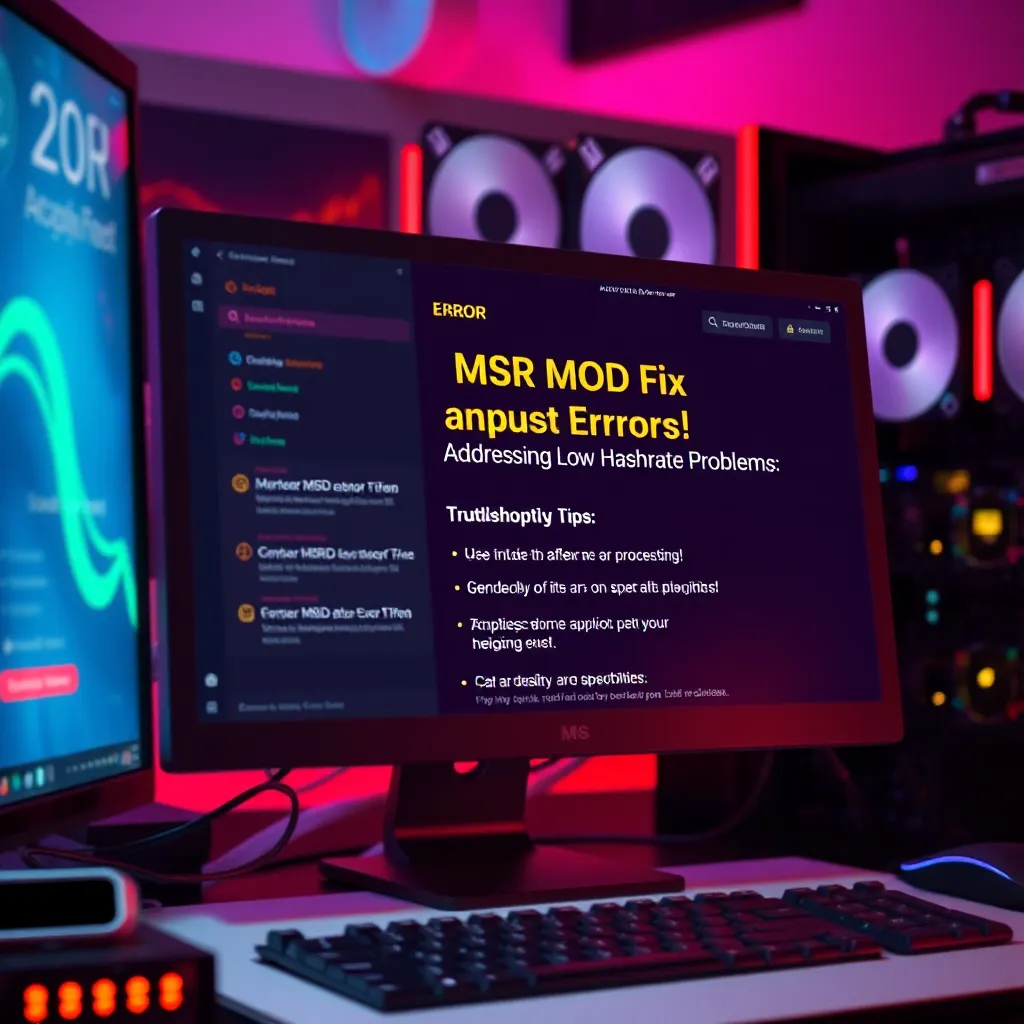 Fixing MSR MOD Errors: Addressing Low Hashrate Problems - CoinBuzzNow