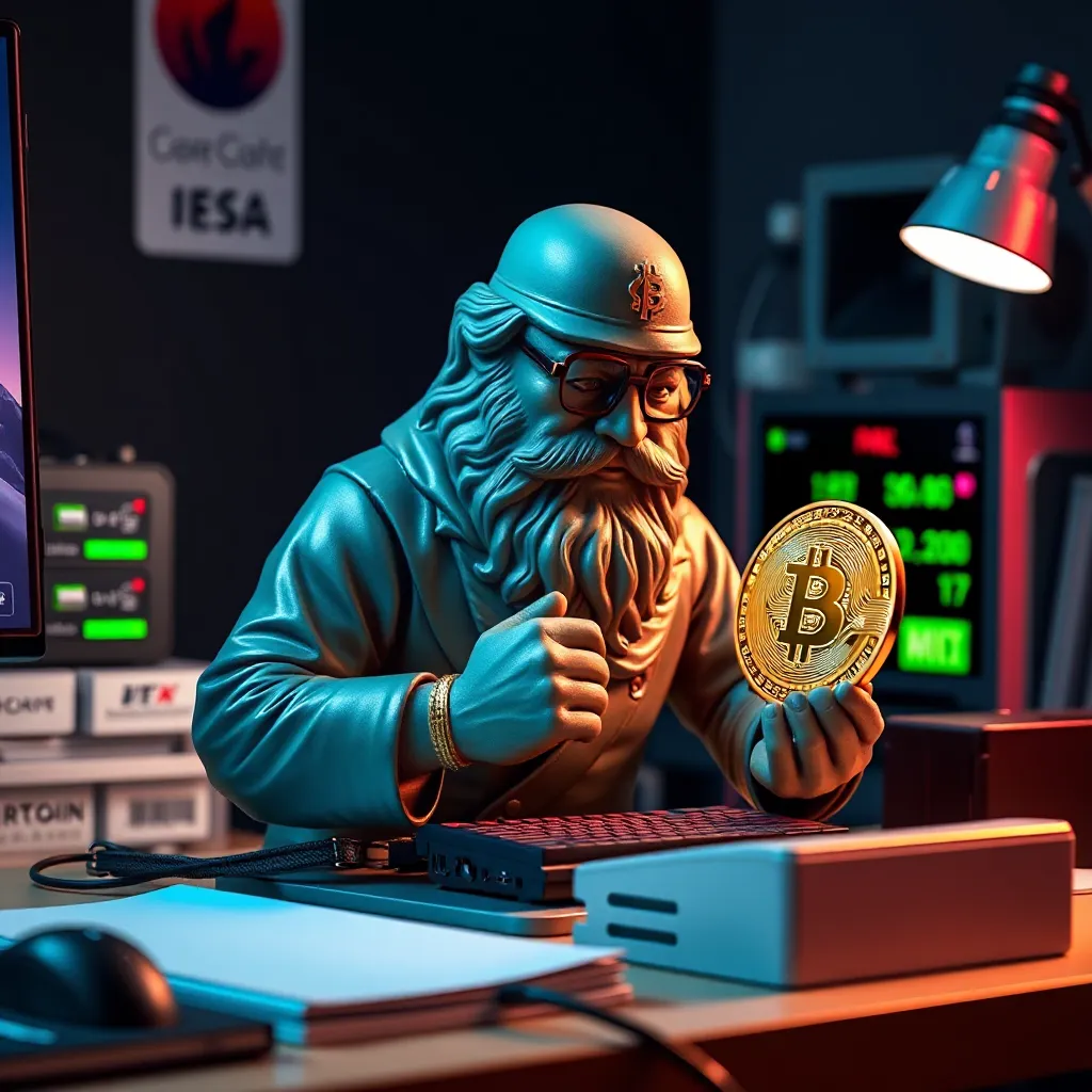 Satoshi Statue That Mines Bitcoin: A Unique Desk Piece - CoinBuzzNow